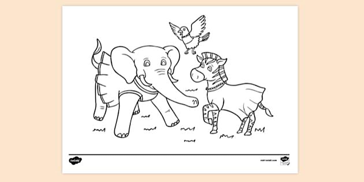 Silly Animals Colouring Page | Colouring Sheets - Twinkl
