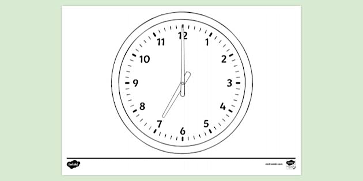 Clock Colouring Sheet | Colouring Sheets (teacher made)