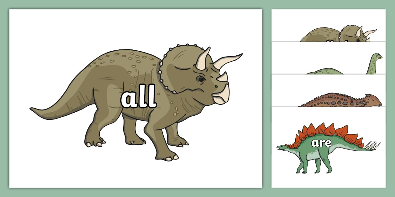 Tricky Words on Dinosaur