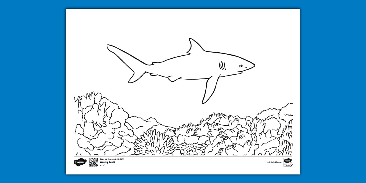 Baby Shark Colouring Page - EYLF - Parents (teacher made)