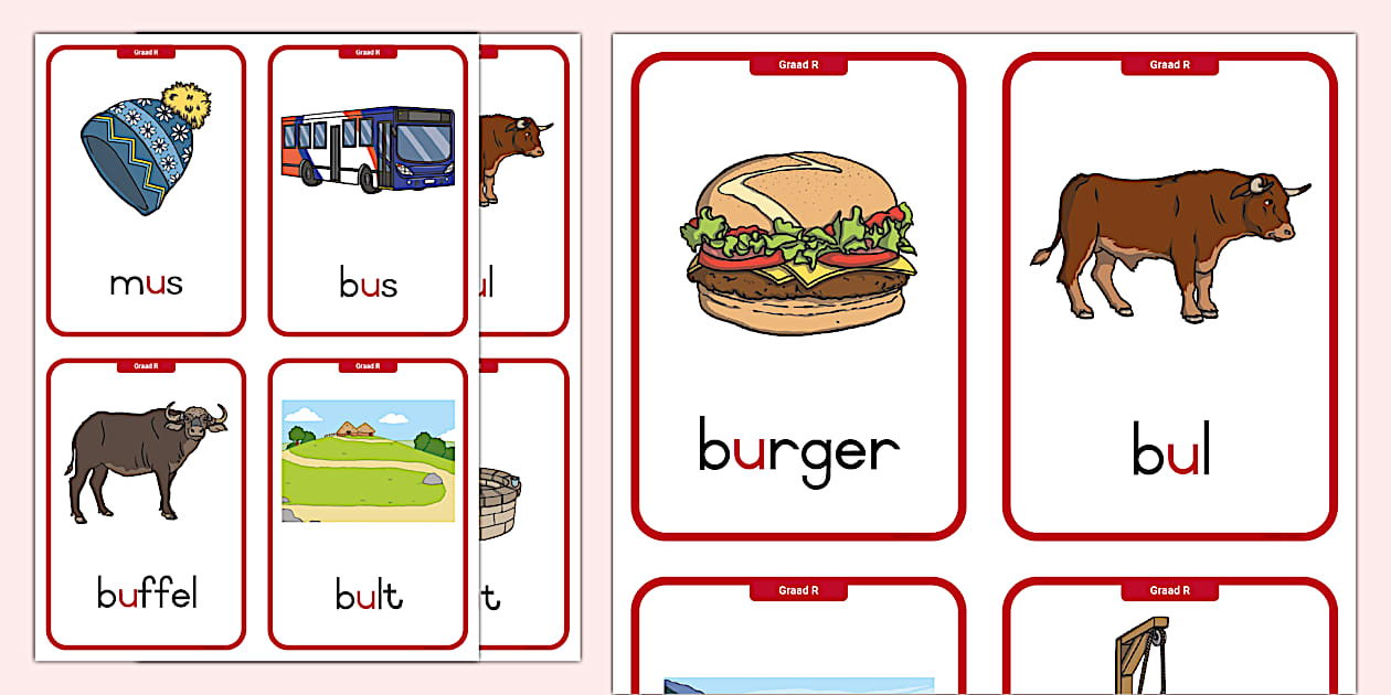 FREE! - Graad R Klanke Flitskaarte u (teacher made) - Twinkl