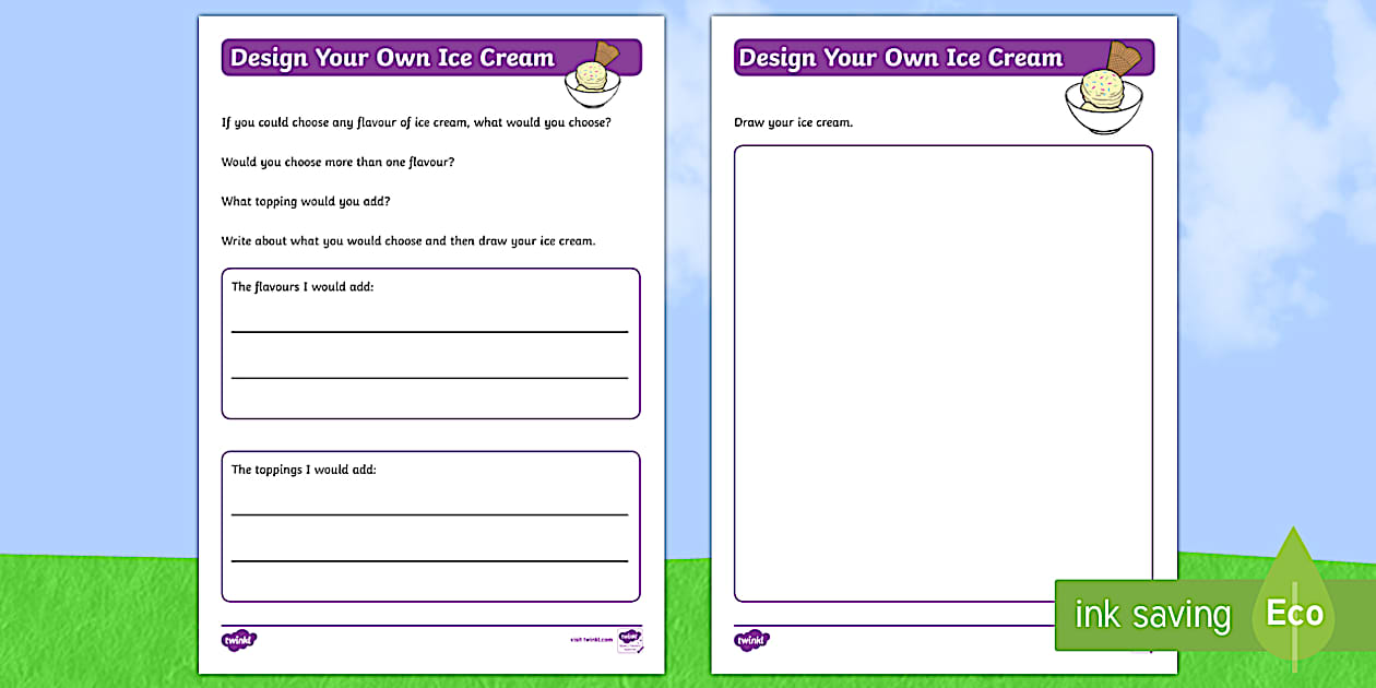 Design Your Own Ice Cream Writing Activity (teacher made)