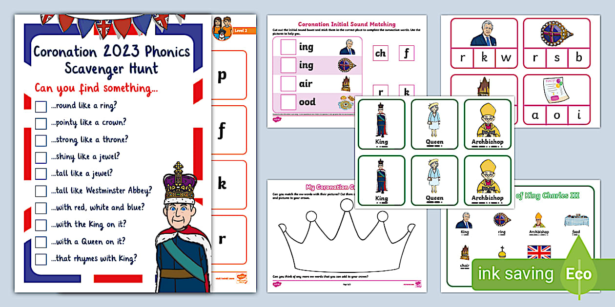 Phonics Coronation Bumper Activity Pack - EYFS - Twinkl