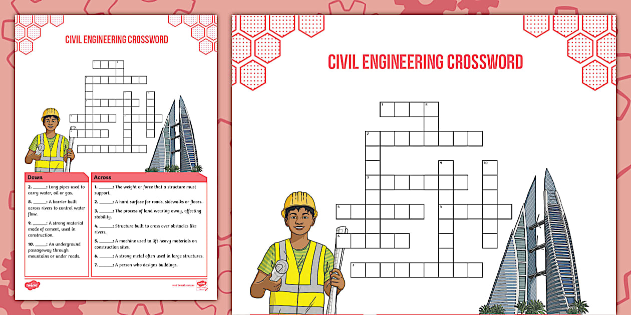Civil Engineering Crossword (l'enseignant a fait) - Twinkl