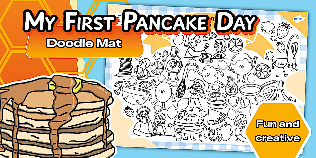 My First Pancake Day Doodle Mat