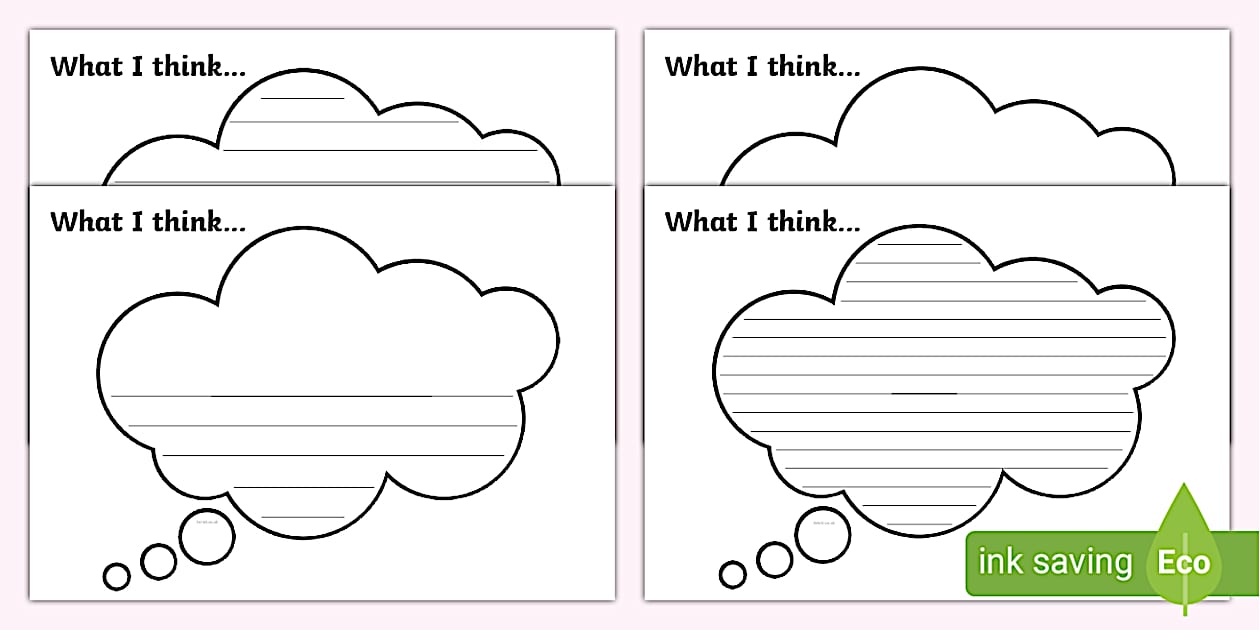 What I Think... Thought Bubbles (teacher made) - Twinkl