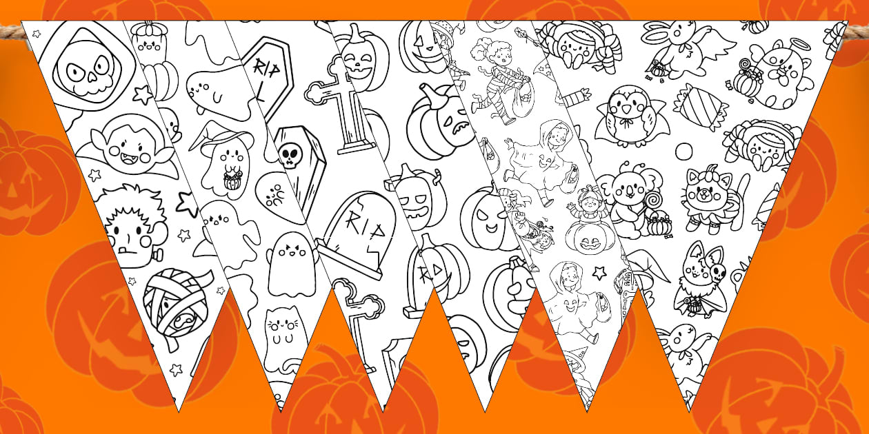* NEW * Foundation Phase - Halloween - Doodle Bunting (CAPS Aligned)