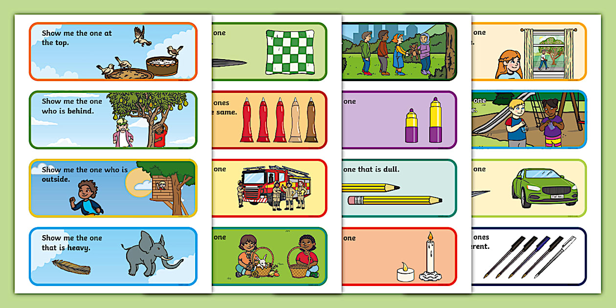 'Show Me The...' Basic Concept Cards Activity (Set Three)