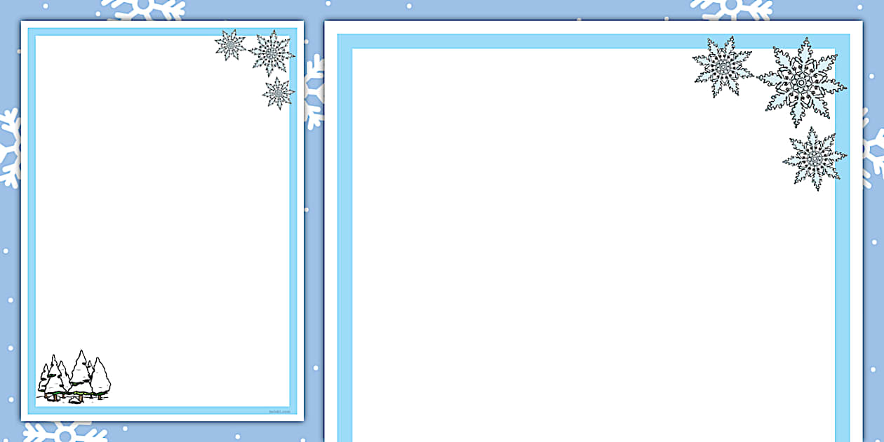 Winter Border – Simple Winter Page Border - Twinkl