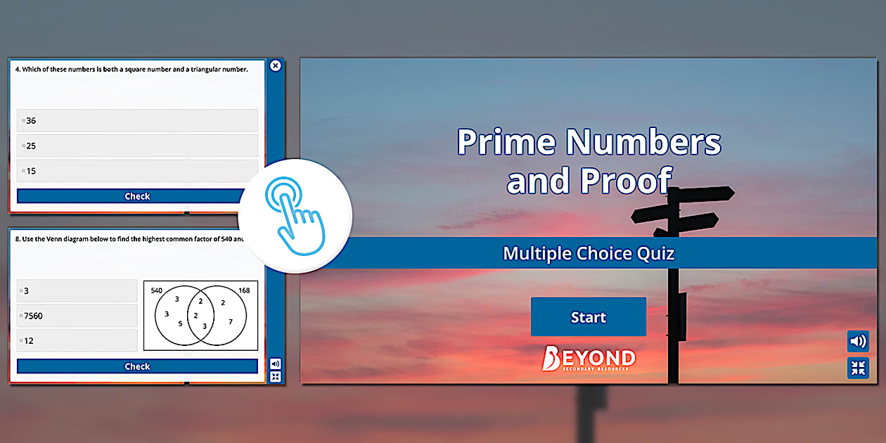👉 Prime Numbers and Proof - Interactive Revision Quiz