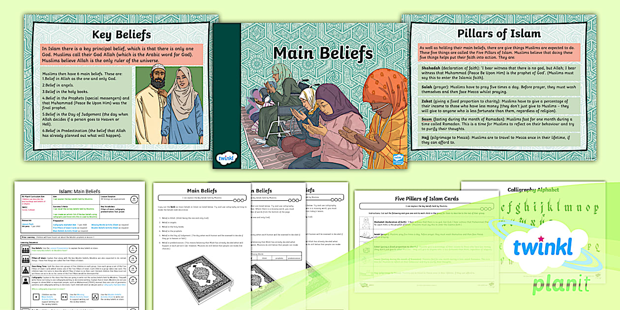 RE: Islam: Main Beliefs Year 3 Lesson Pack 2 - Twinkl