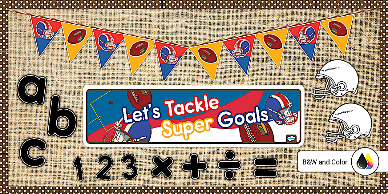 Let's Tackle Super Goals Bulletin Board Pack - Twinkl