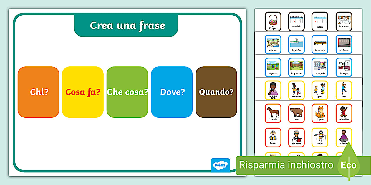 Immagini per scrivere frasi scuola primaria