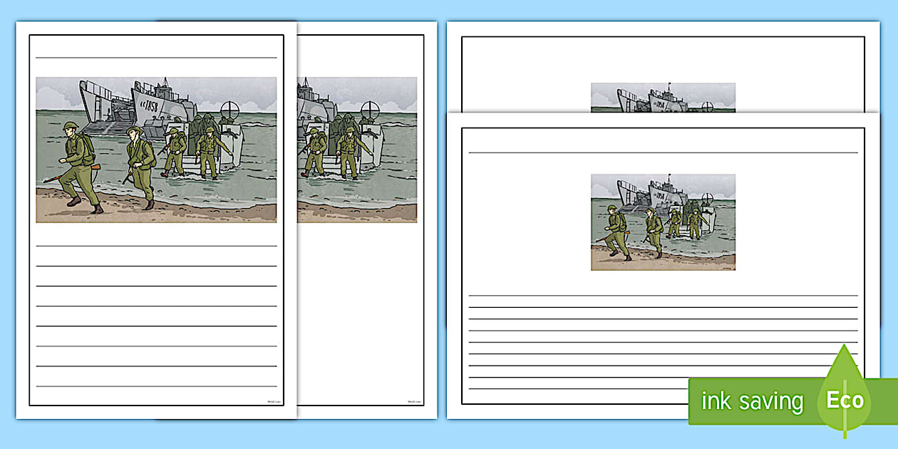 KS2 D-Day Writing Frames Pack (teacher made) - Twinkl