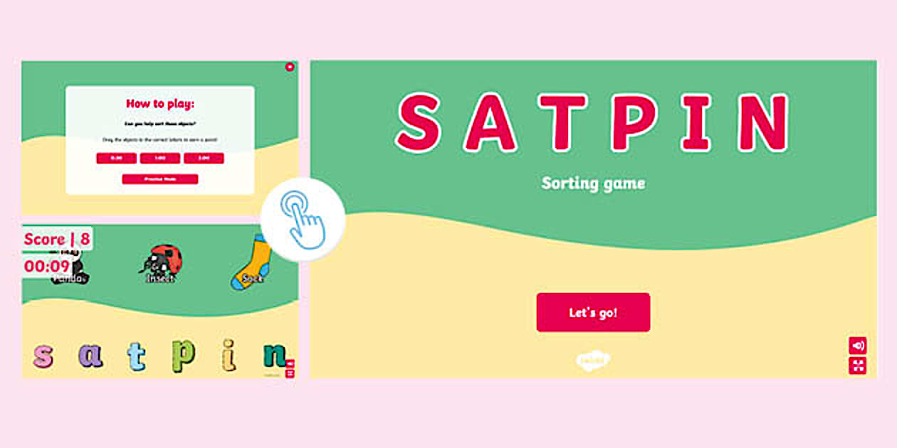 SATPIN Sorting Initial Sounds Game | CfE Resources | Twinkl