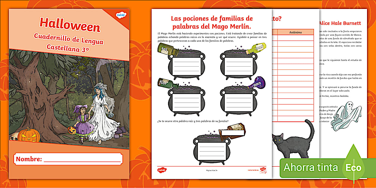 Cuadernillo de Actividades: Halloween - Lengua Castellana 3º