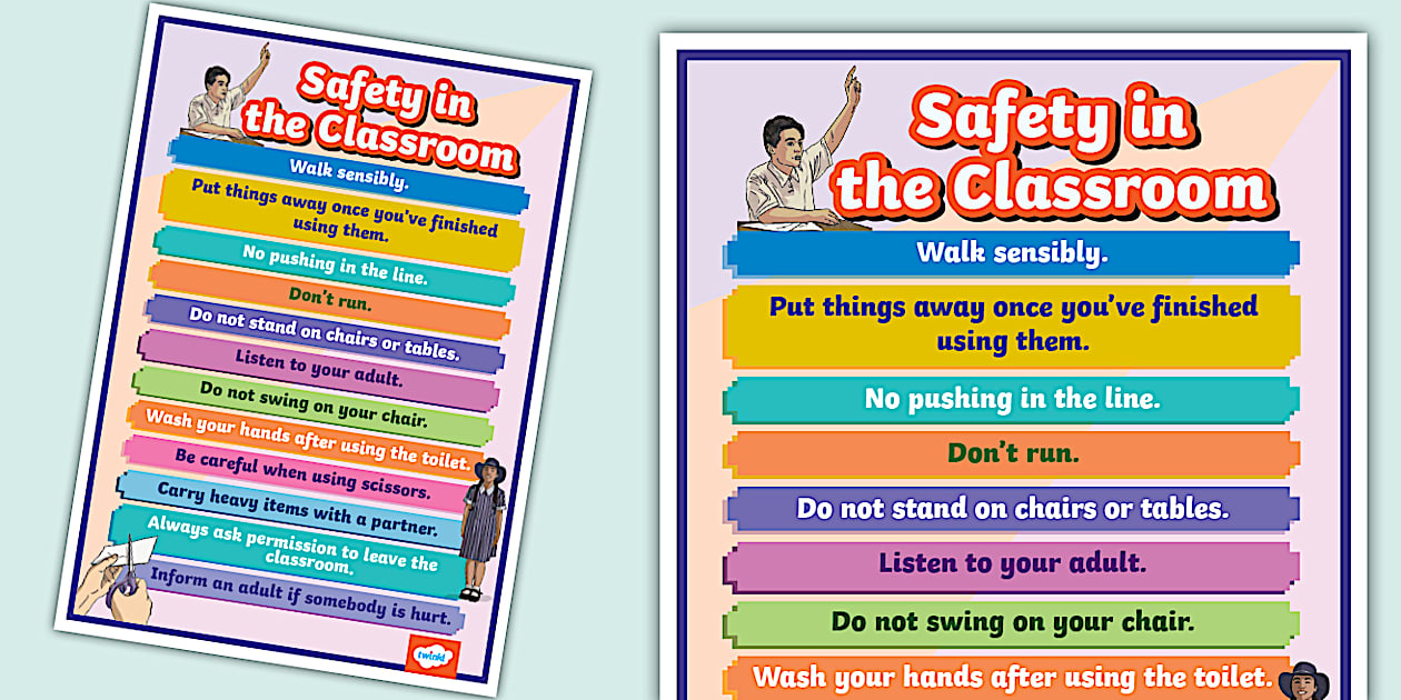 Safety in the Classroom Display Poster (teacher made)