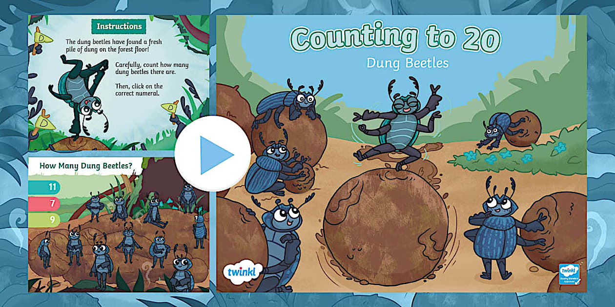 👉 Dung Beetles Counting to 20 PowerPoint (Teacher-Made)