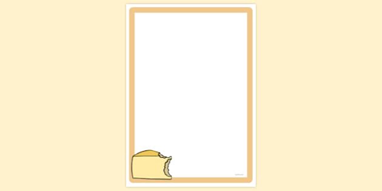 Nibbled Cheese Page Border (teacher made) - Twinkl