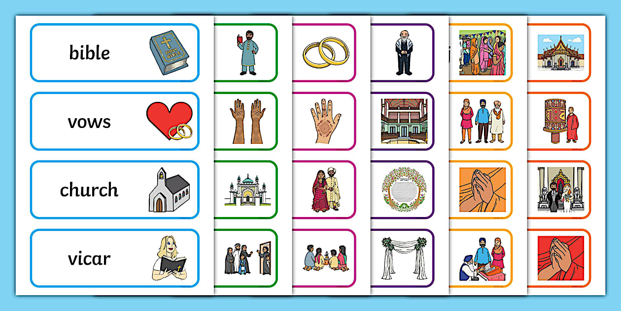 Wedding Vocabulary Cards (Teacher-Made) - Twinkl