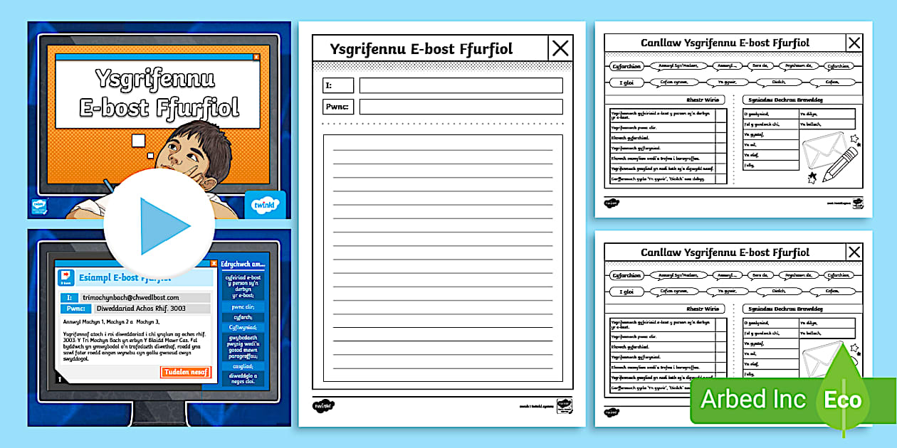 Pecyn Adnoddau Ysgrifennu E-bost Ffurfiol (Teacher-Made)