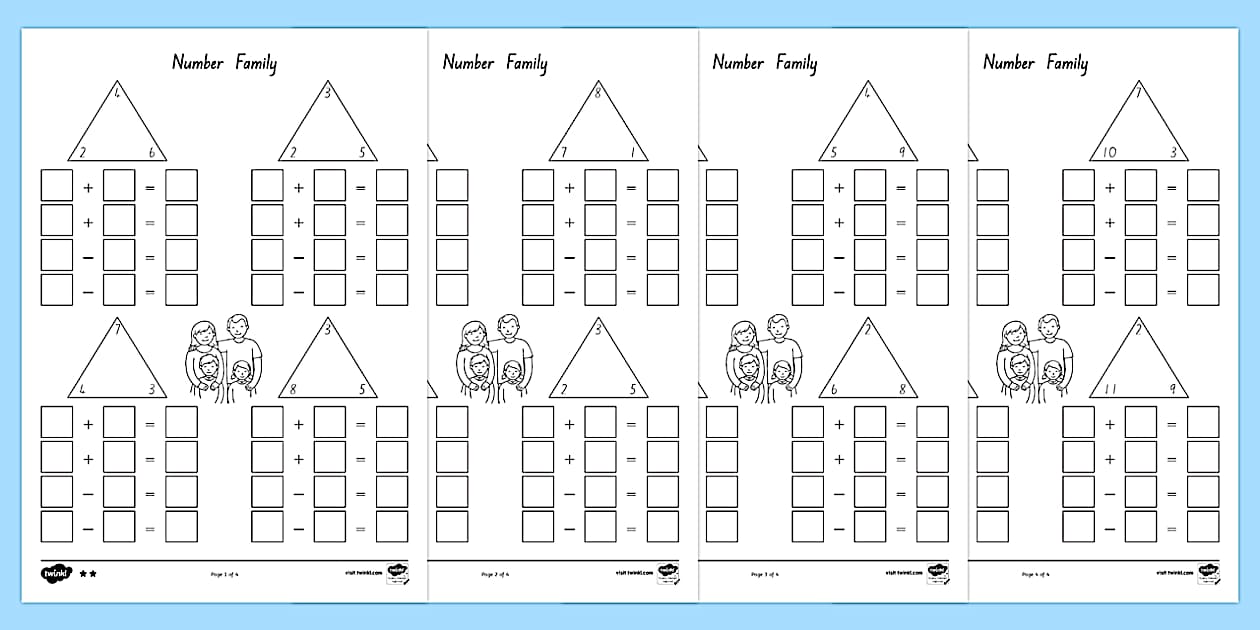Editable Number Family Activity Pack (teacher made) - Twinkl