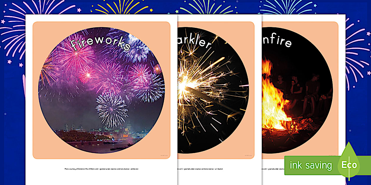 Editable Bonfire Night Display Photo Cut Outs - Twinkl