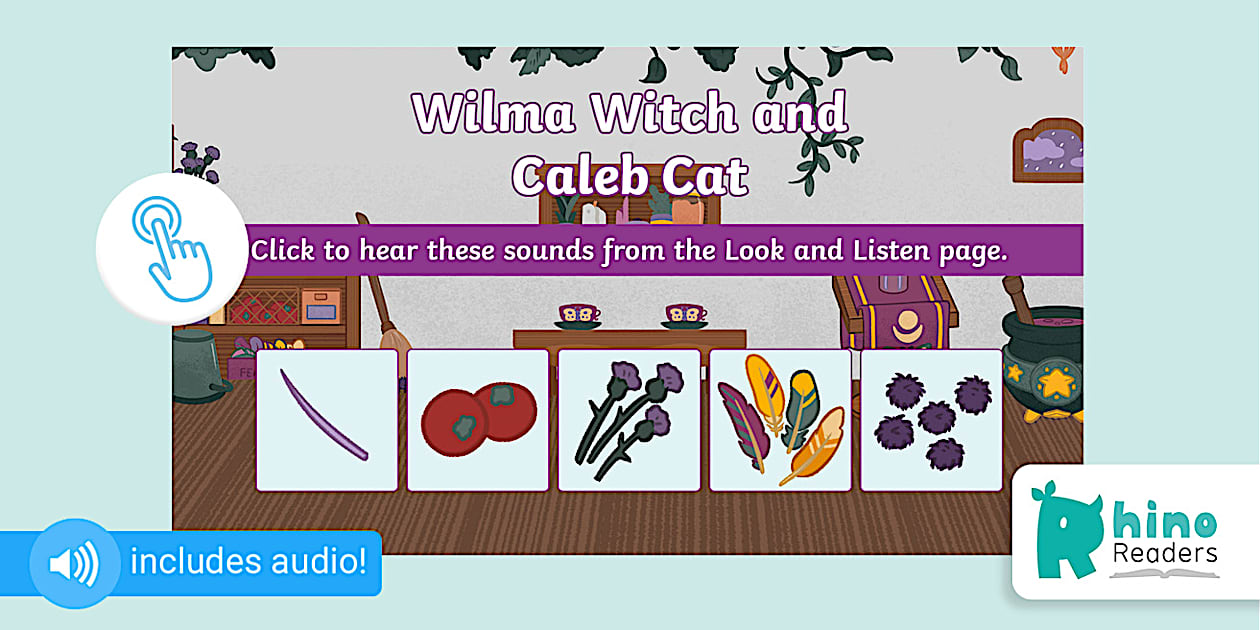 Level 1: Wilma Witch and Caleb Cat- Look and Listen Activity
