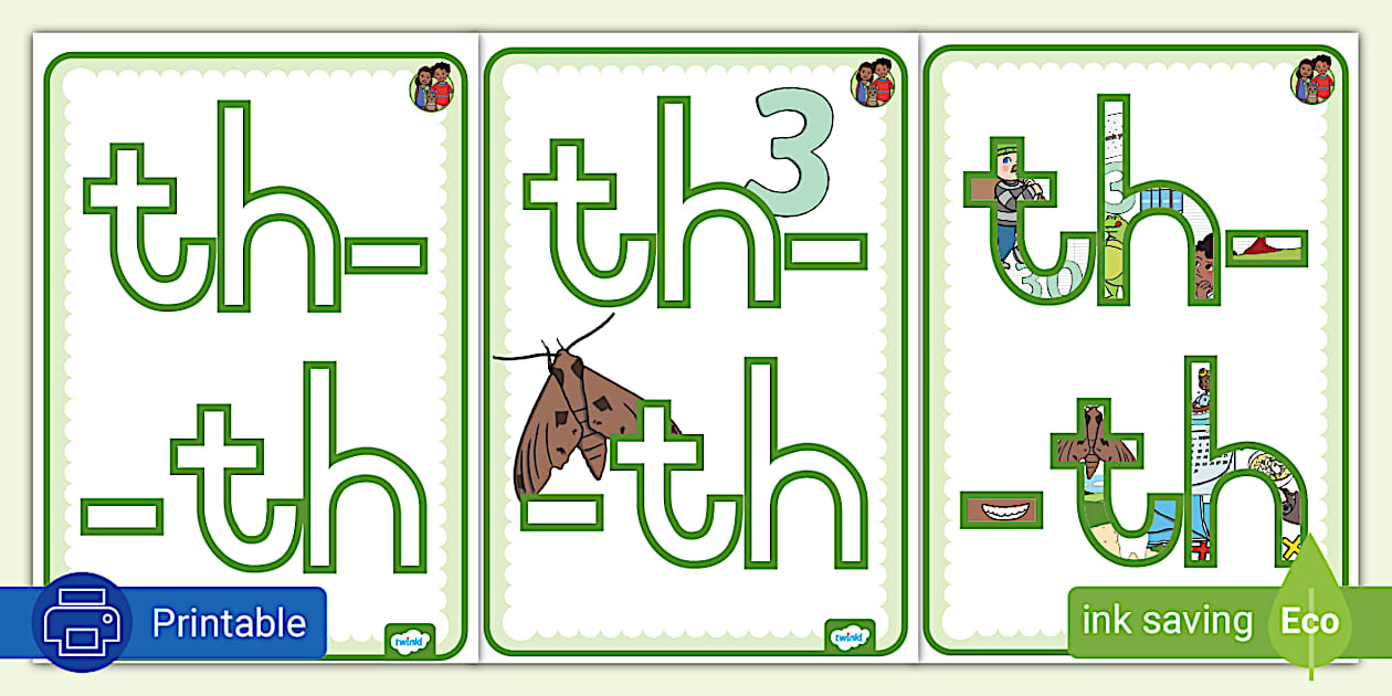 Grade 3 Phonics: th Sound Posters (teacher made) - Twinkl