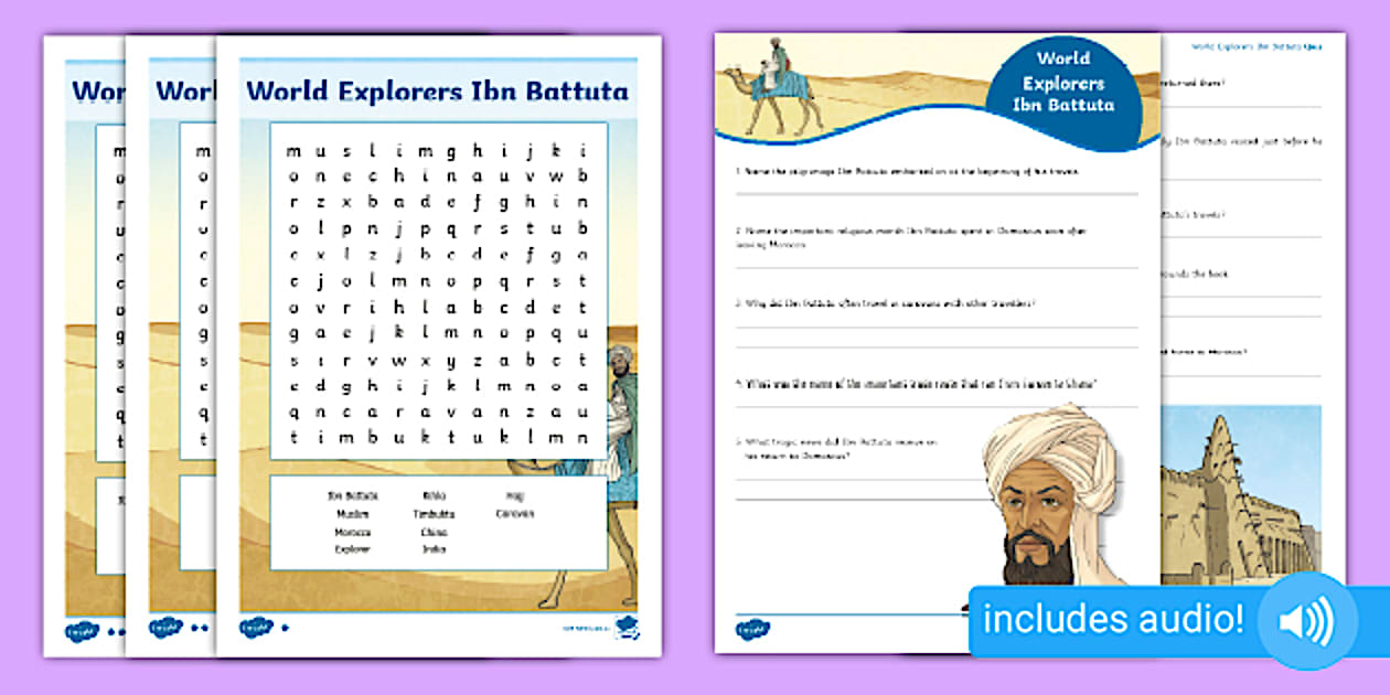 Crash Course Podcast World Explorers Ibn Battuta - Twinkl