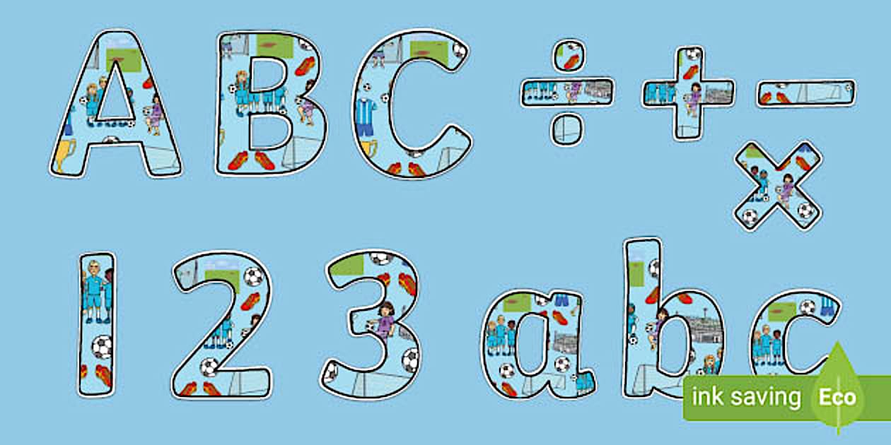 Football World Cup Themed A4 Display Lettering - Twinkl