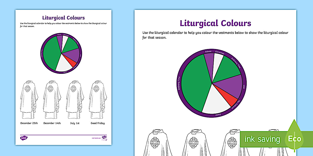 Liturgical Colours Activity (teacher made) - Twinkl