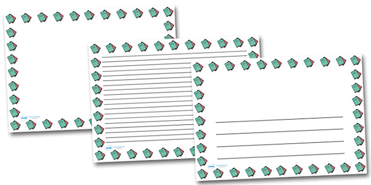 Editable Exercise Books Landscape Page Borders - Twinkl