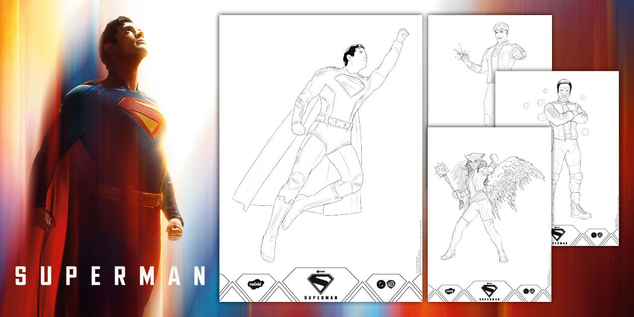 Superman: Colouring Pages | Twinkl Resources (teacher made)