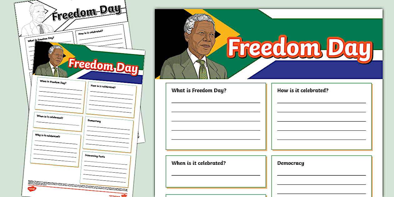 Freedom Day Fact File Template (teacher made) - Twinkl