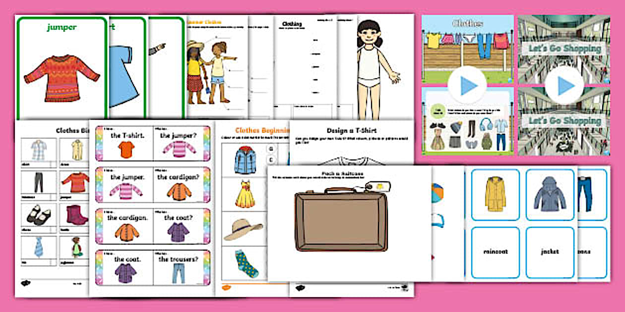 ESL Clothes Theme Resource Pack (teacher made) - Twinkl
