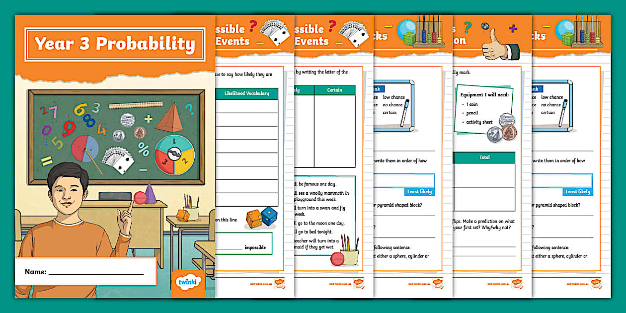 Year 3 Probability Activity Workbook (Hecho por educadores)