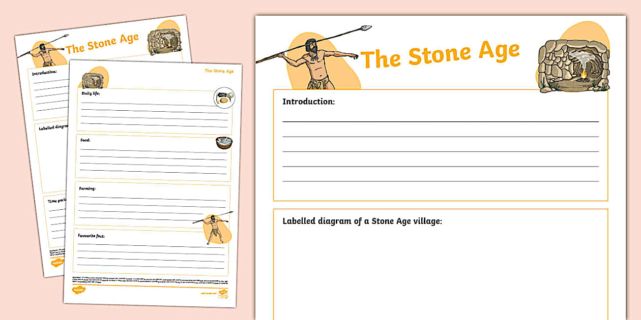 The Stone Age Non-Chronological Report Template - Twinkl