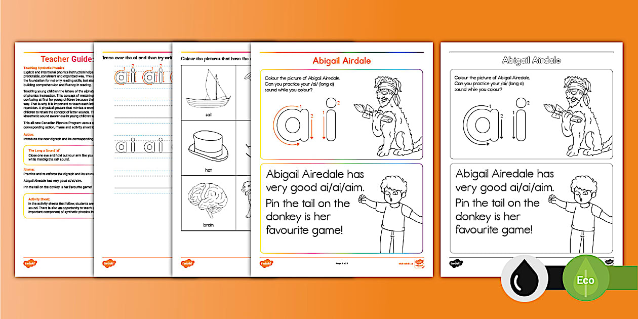 Phonics Canada: 'ai' Sound Worksheets | Twinkl