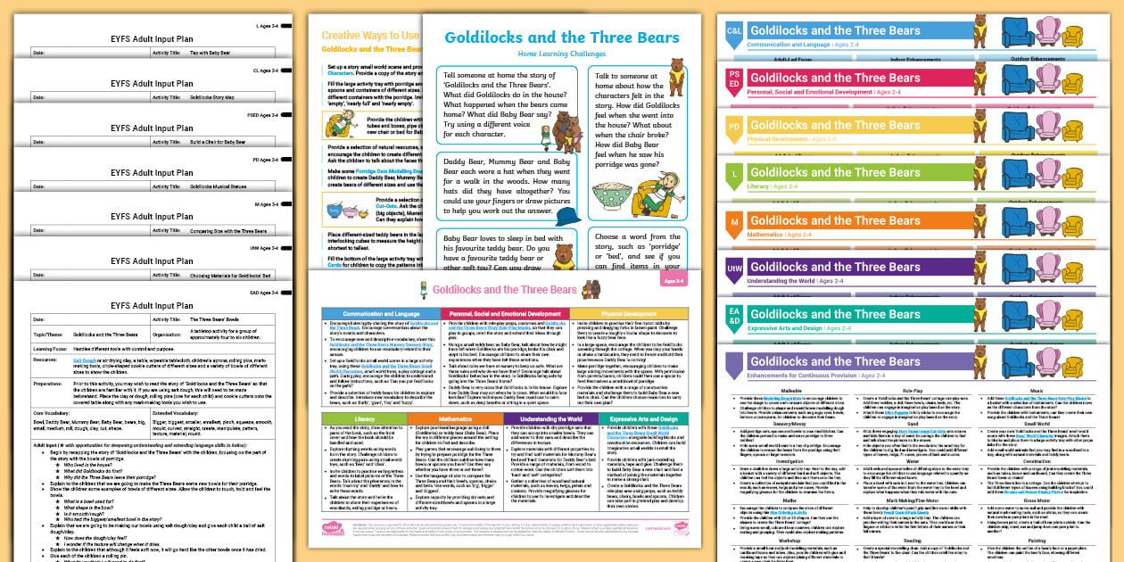 EYFS Ages 3-4 Goldilocks & the 3 Bears Bumper Planning Pack