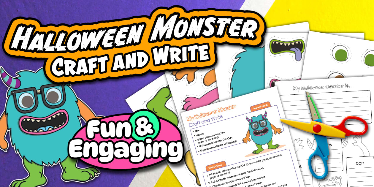 My Halloween Monster Craft and Write Activity | Printable