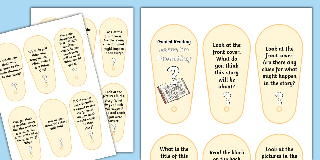 Guided Reading Fans - Focus On Predicting (Teacher-Made)