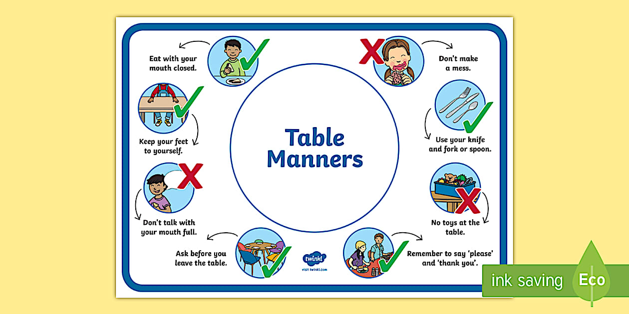 Table Manners Mat (creat de profesori) - Twinkl