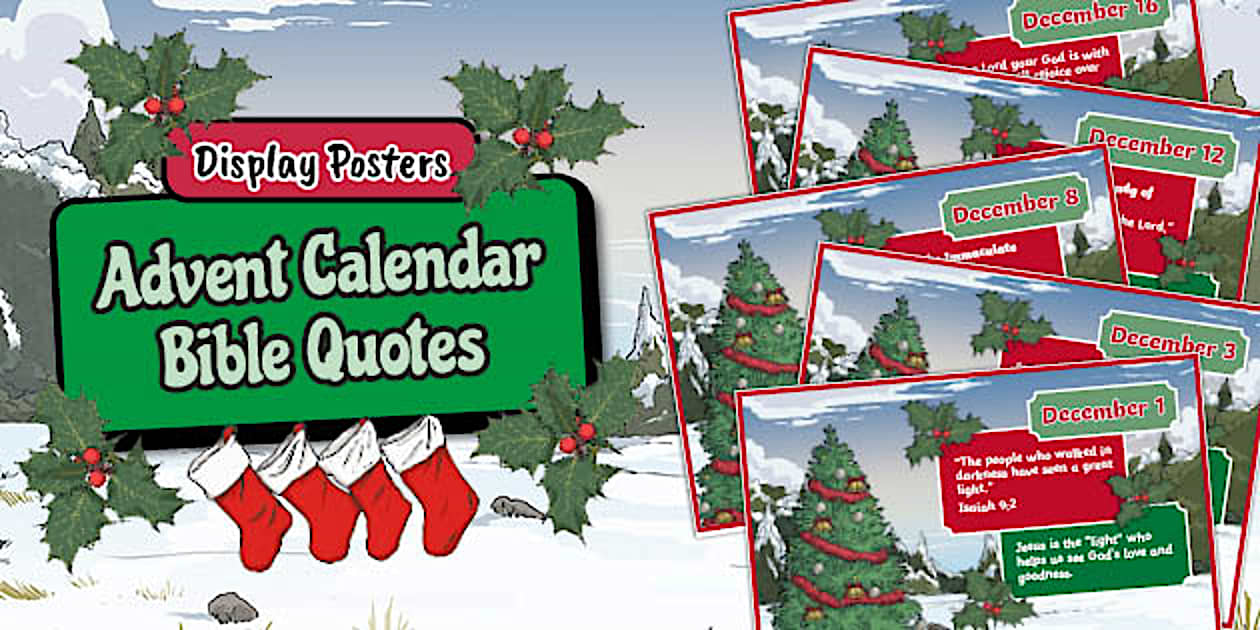 Advent Calendar Bible Quotes Display Posters