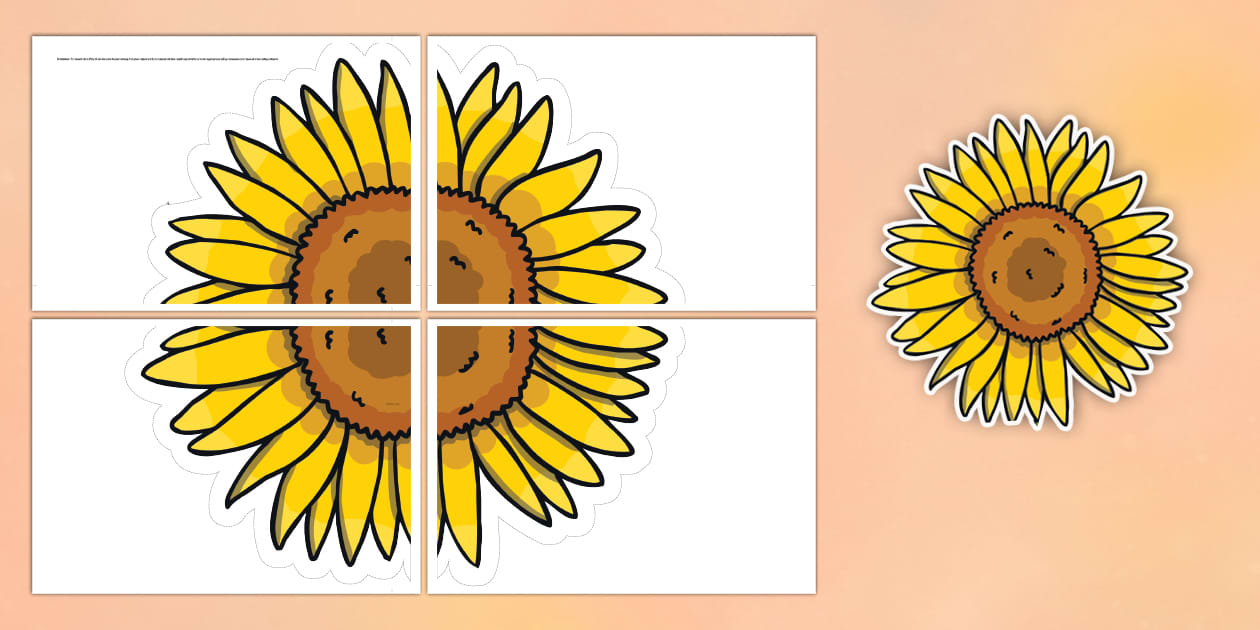 Large Sunflower Display Cut Out (teacher made) - Twinkl