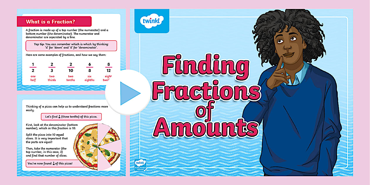 Finding Fractions of Amounts PowerPoint (teacher made)