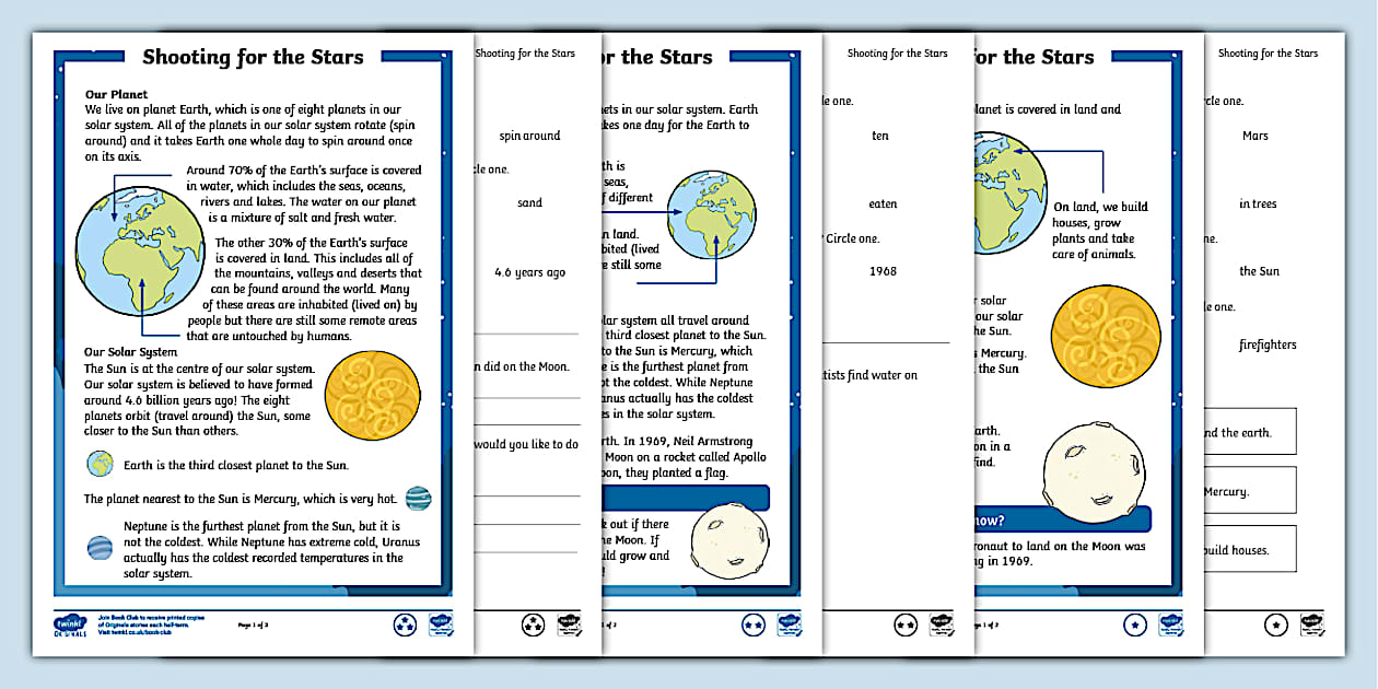 Planets and the Solar System Worksheets | Twinkl - Twinkl