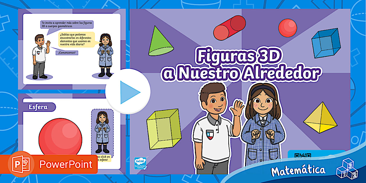 PowerPoint | figuras 3D | cuerpos geométricos | matemática