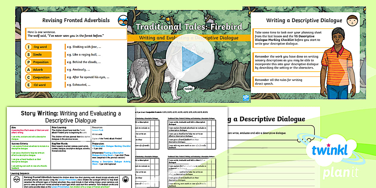 Traditional Tales: Firebird: Story Writing 8 Y5 Lesson Pack