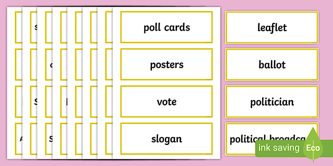 Dyslexic Scottish Elections Word Cards (Teacher-Made)